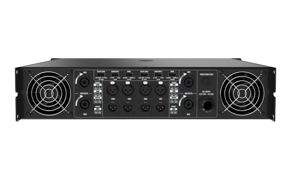 PD1000 - Professional Four-channel Power Amplifier - Audiocenter